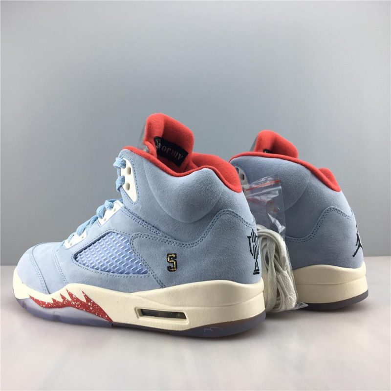 AJ 5 Retro Trophy Room Ice Blue Shoes Sneakers - nk0000146 - Dopekicksworld